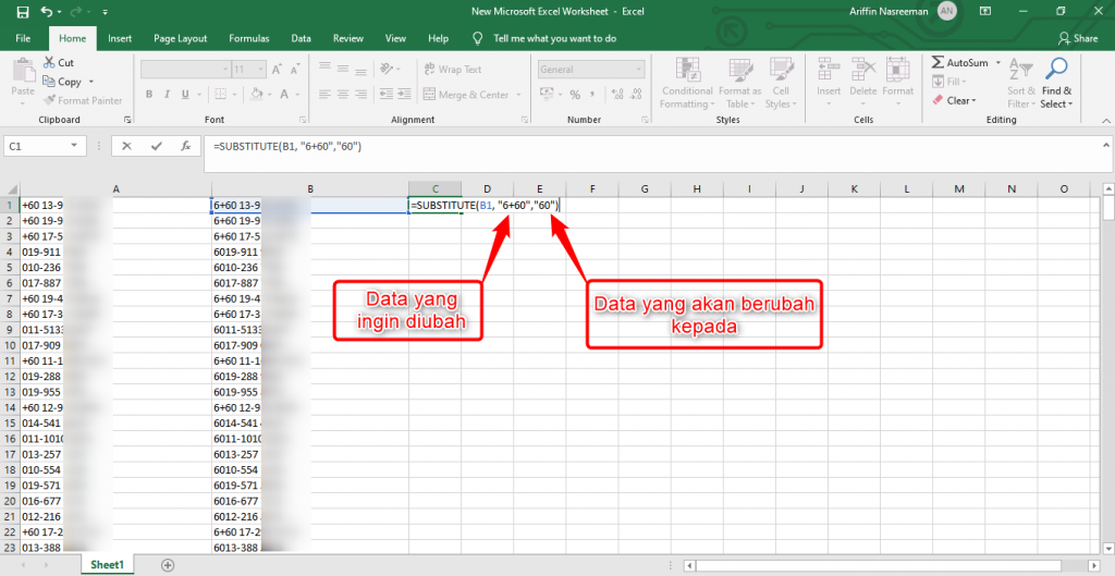 Panduan Tambah “60” Pada Nombor Telefon & Cara Kemaskini Data Mengikut ...